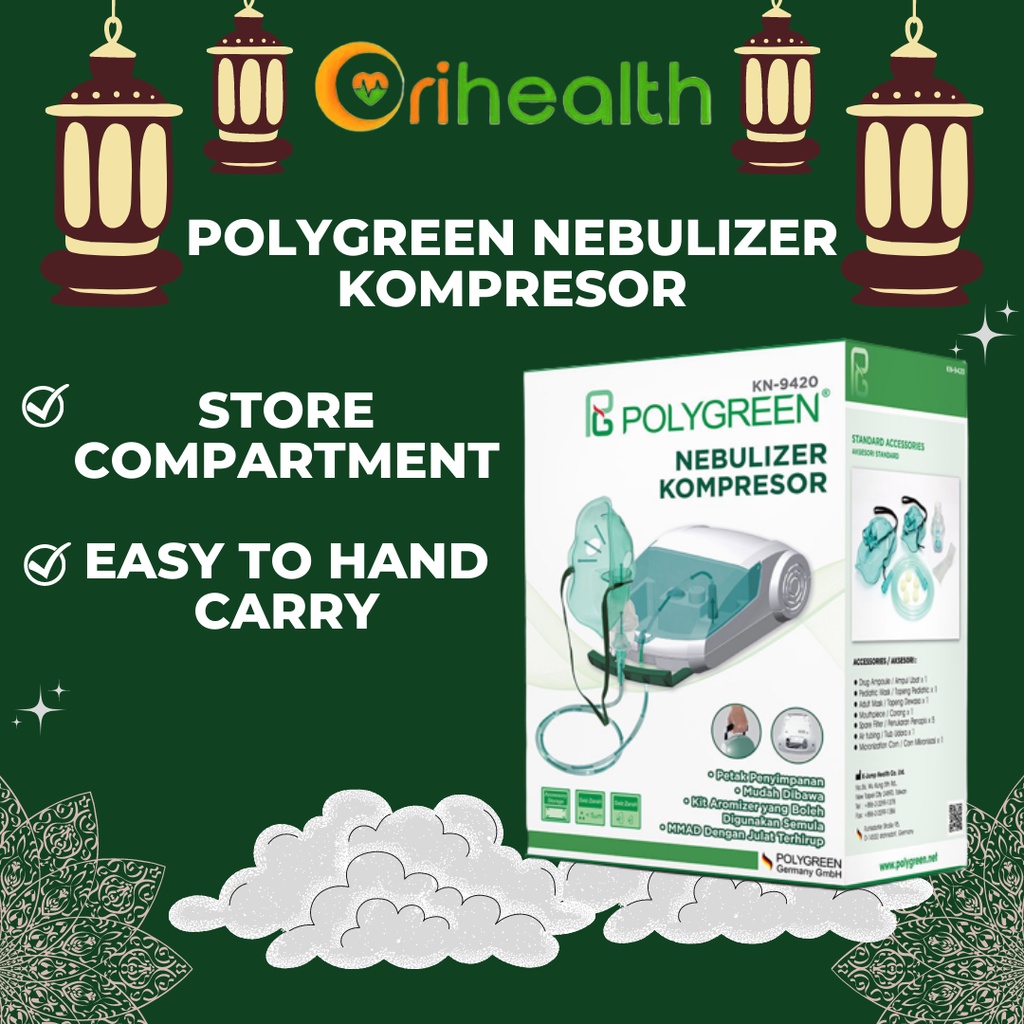 POLYGREEN COMPRESSOR NEBULIZER KN-9420 1 YEAR WARRANTY | Shopee Malaysia
