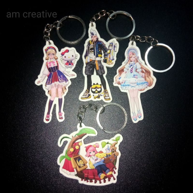 GANTUNGAN Sanrio ML MLBB angela skin Acrylic Keychain chang'e claude ...