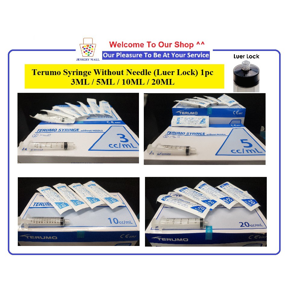 Terumo Syringe Without Needle (Luer Lock) 1PC - 3ML/5ML/10ML/20ML | Shopee Malaysia