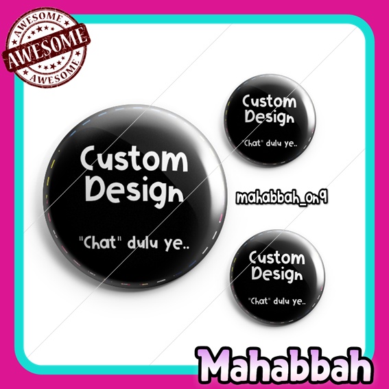 Button Badge | Keychain | Frigde Magnet | Gift | Custom Print | Shopee ...