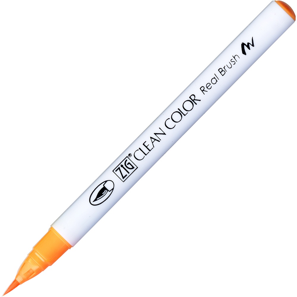 Zig Clean Color Real Brush 002 - Fluorescent Orange | Shopee Malaysia