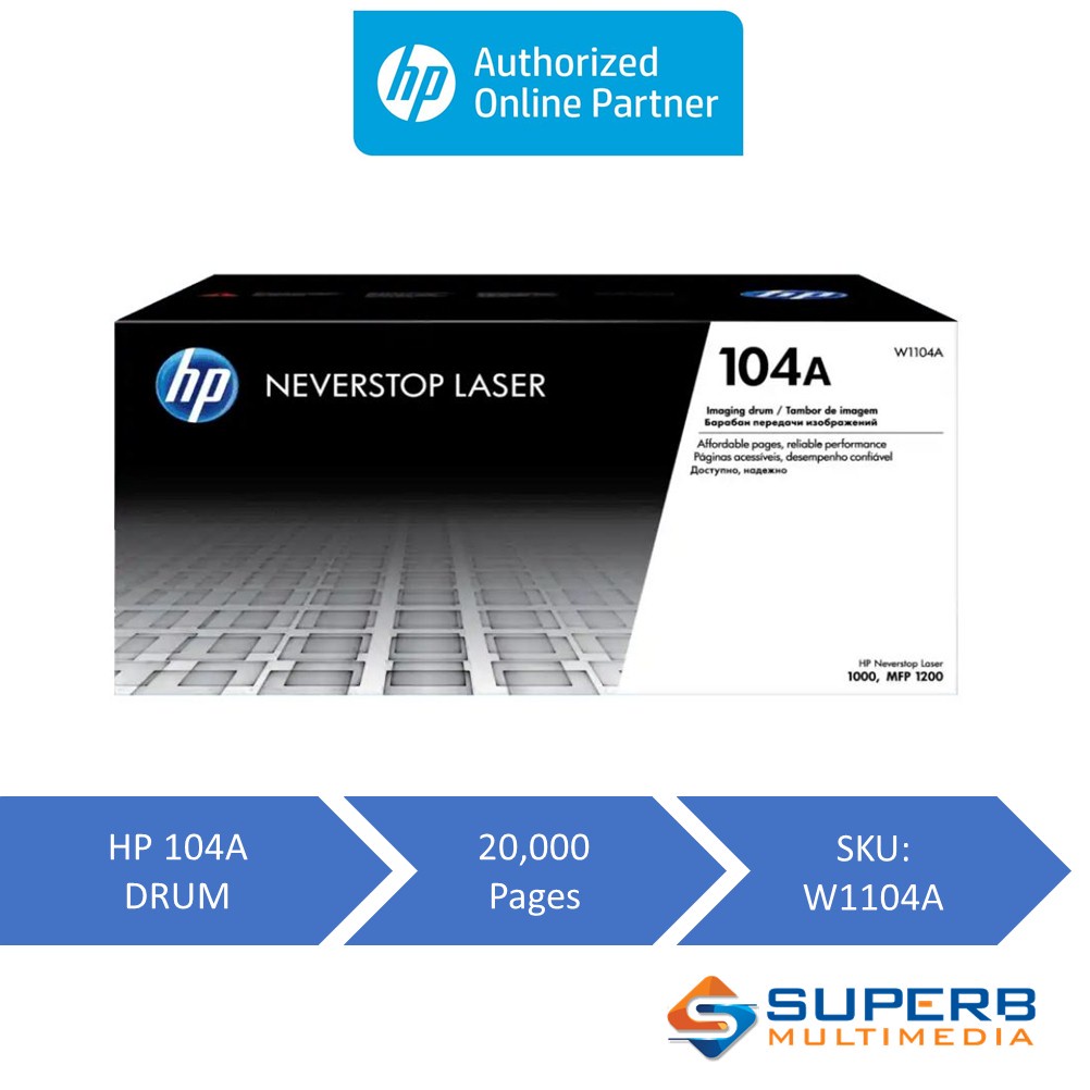 HP 104A Black Original Laser Imaging Drum [W1104A] | Shopee Malaysia