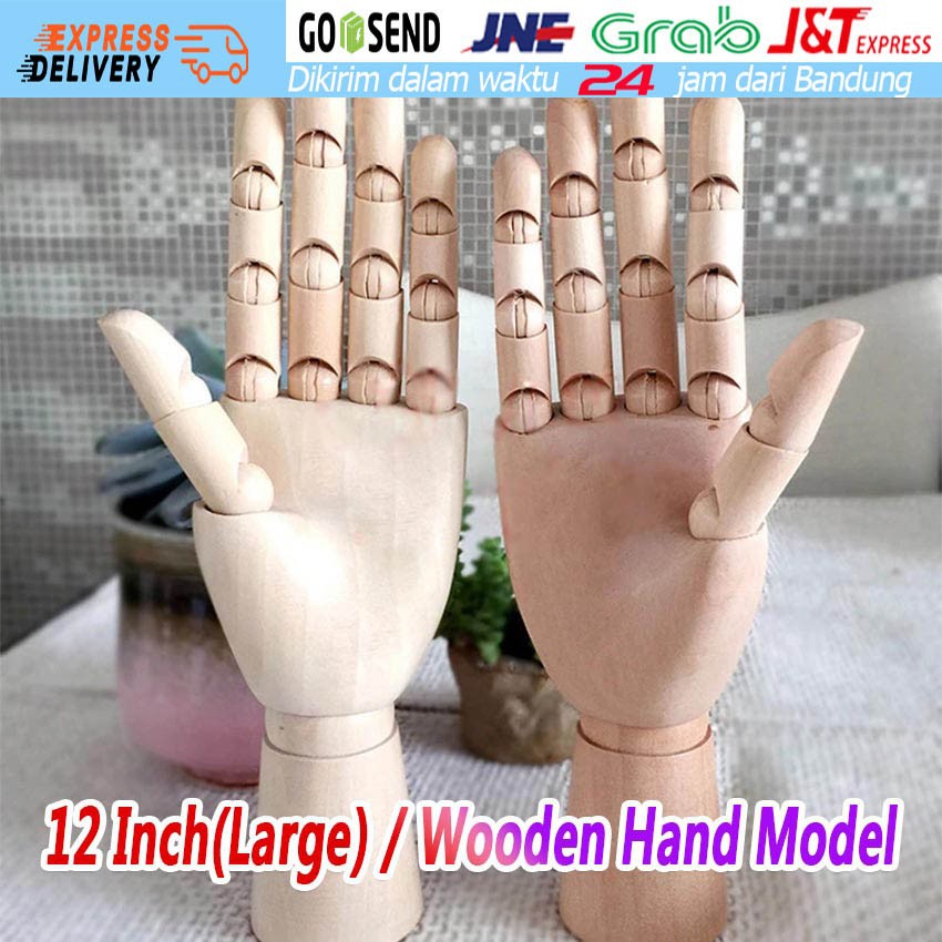 12 Inch Large Wooden Hand Mannequin Wooden Left Hand / Right Hand ...