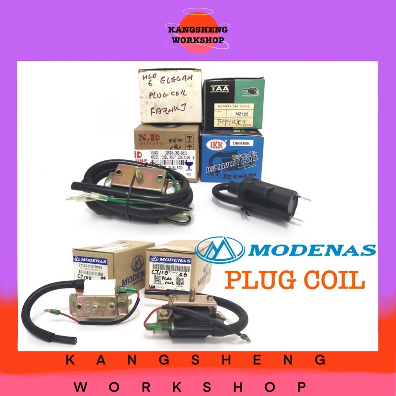 MODENAS PLUG COIL (ORIGINAL/NORMAL) CT100/CT110/KRISS 120/KRISS/DINAMIK ...