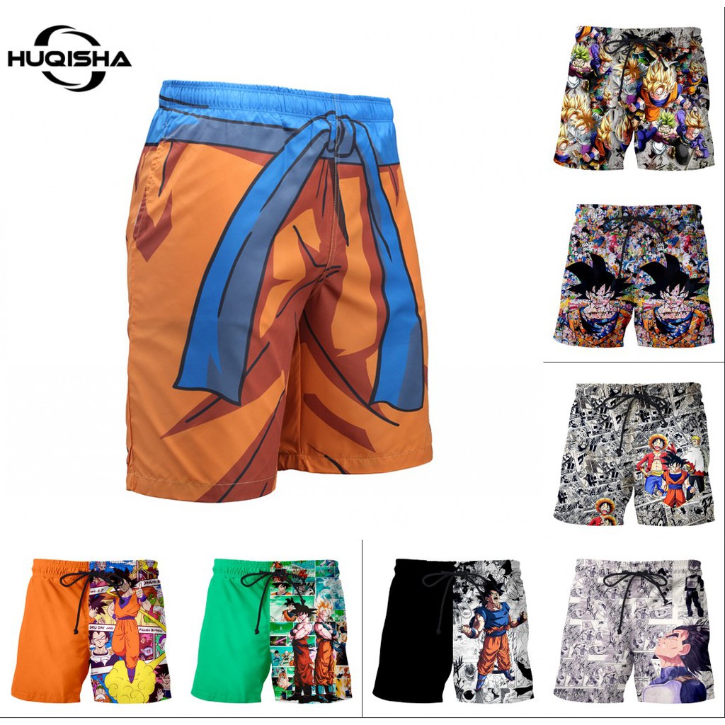 Anime Dragon Ball Z Goku Full Printed Men Hip Hop Board Shorts Street ...