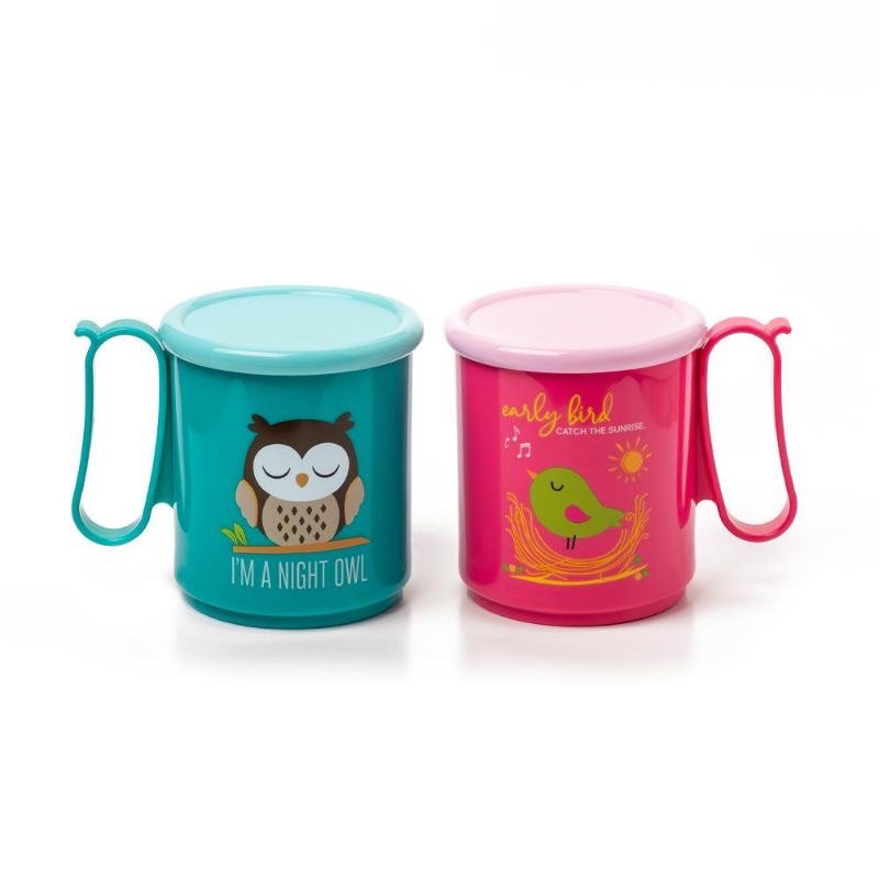 Tupperware jumbo mug 600ml with seal can microwave (Tiffany blue / pink ...