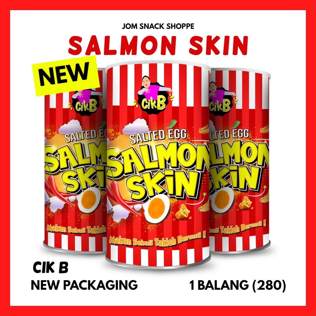 [24-Hours] Cik B Salmon Skin Salted Egg Food Makanan Viral Fish Skin ...