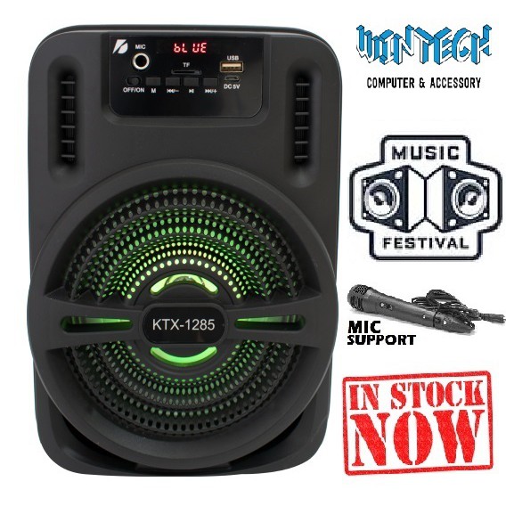 [KTX-1285] Wireless Portable Bluetooth Speaker With Led Light With Mic ...
