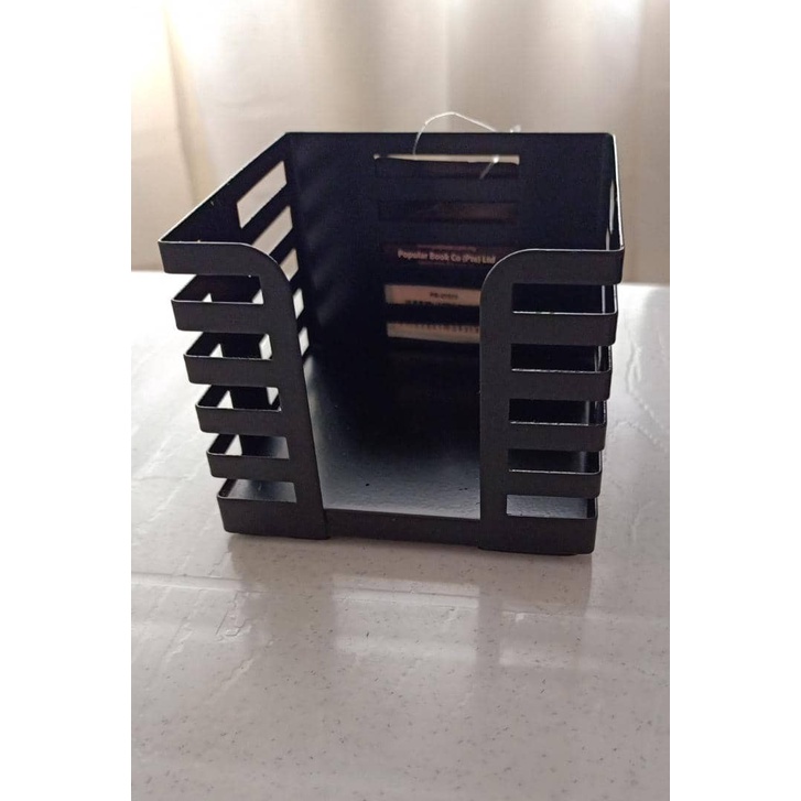 Stationery: Square metal post-it notes or note paper device (9 cm X 7 ...