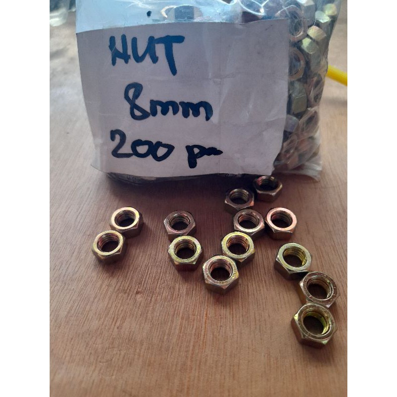 hex nut ordinary titanized pino fine thread 6mm 8mm 10mm 12mm | Shopee ...