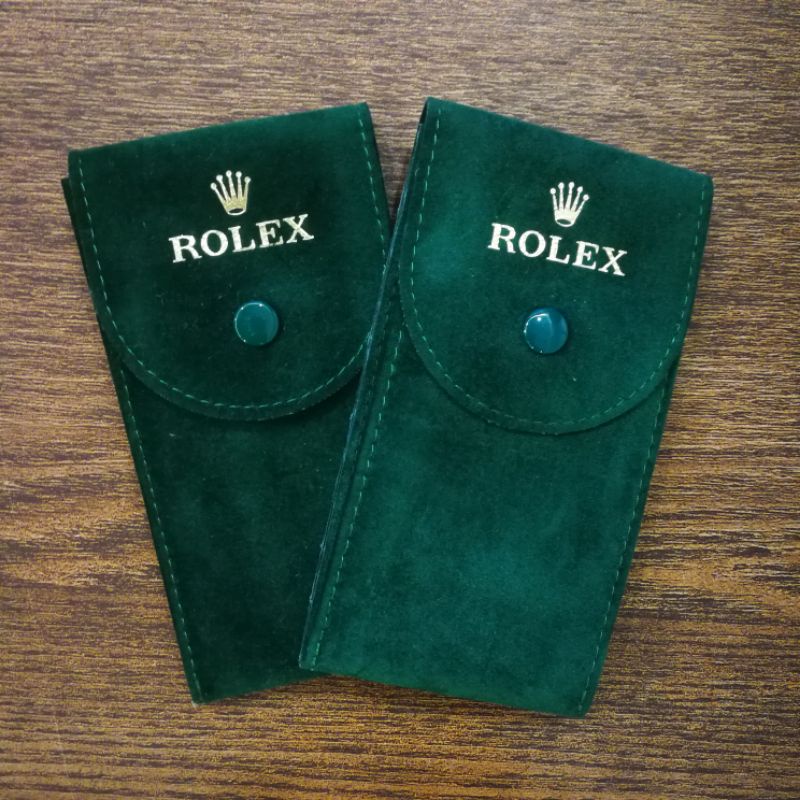 ORIGINAL ROLEX SUEDE GREEN VELVET POUCH/TRAVELER WATCH CASE | Shopee ...