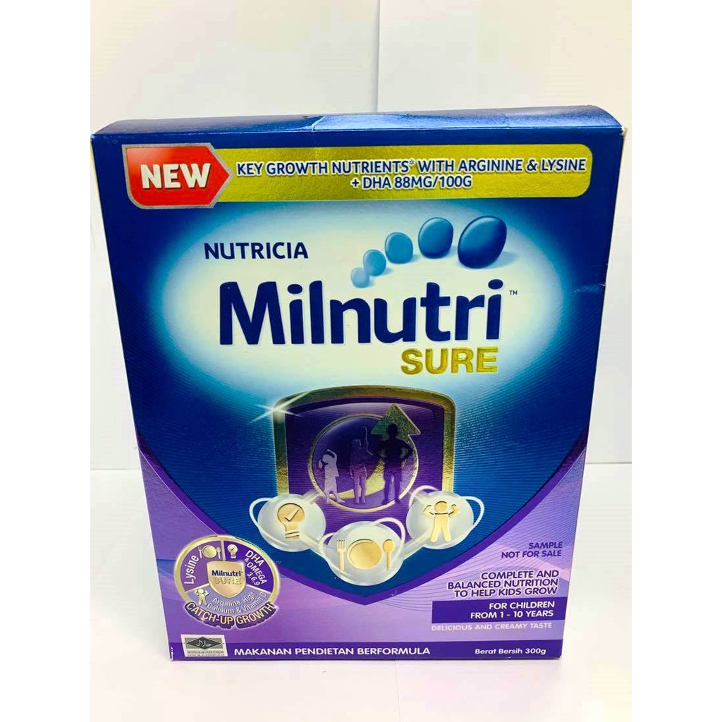 Milnutri Sure Nutricia For Kids 1-10 Years old [SAMPLE] 300g | Shopee ...