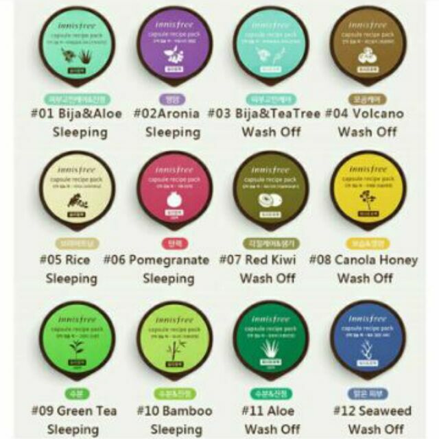 Innisfree Capsule Recipe Pack Wash Off Sleeping Shopee Malaysia