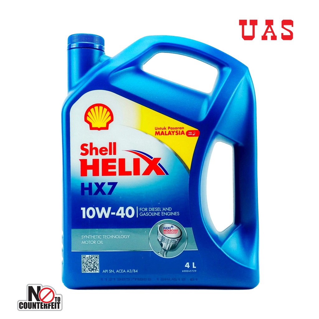 SHELL HX7 10W40 Semi Synthetic Engine Oil 4 Litre | Shopee Malaysia