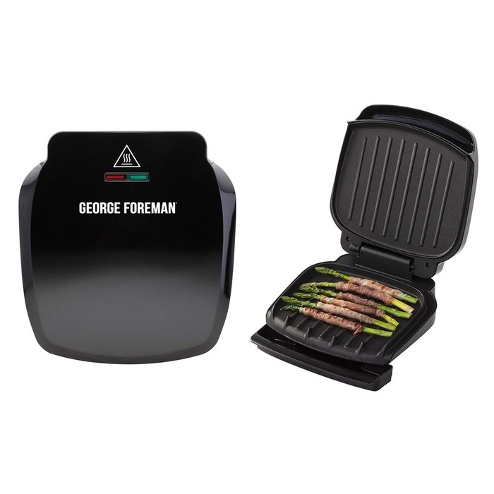 George Foreman Compact 2-Portion Grill 23400 Steak Machine Reduce Oil ...