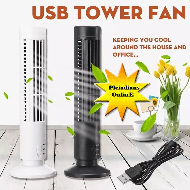 HOMIEE Usb Desk Tower Electric Fan Air Condition Desktop Kipas Maja Tanpa Kipas Table Murah ...
