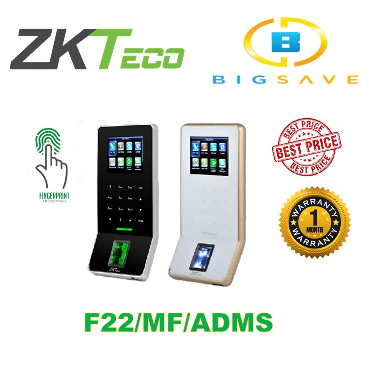 ZKTECO F22/ID/ADMS & F22/MF/ADMS ULTRA SLIM FINGERPRINT TIME ATTENDANCE & ACCESS CONTROL ...