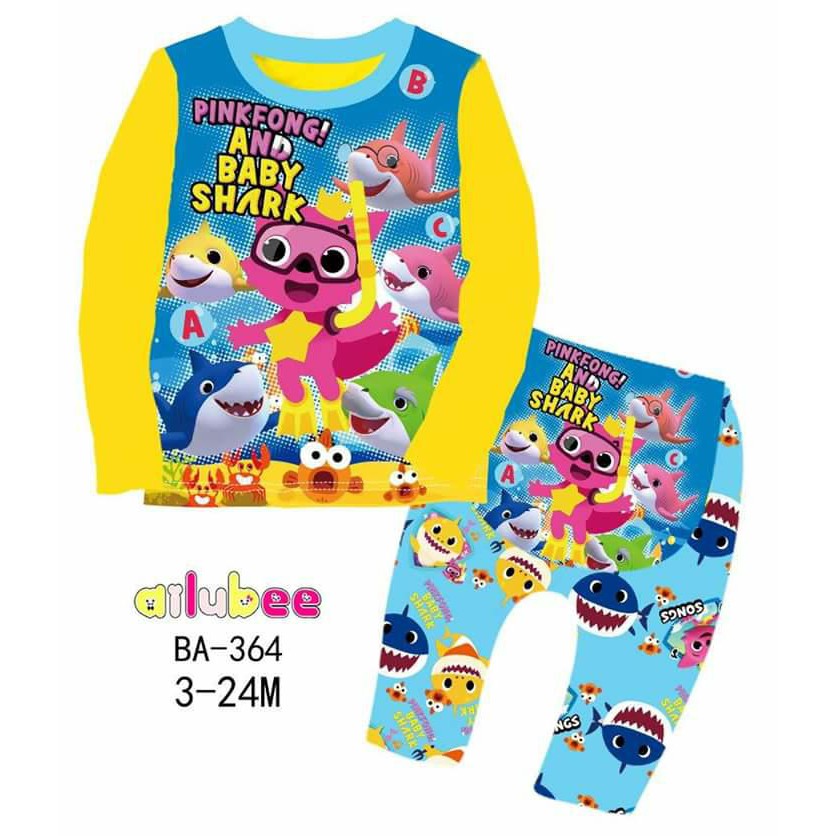 Baby Shark Pyjamas AB001 (9-24mth) | Shopee Malaysia