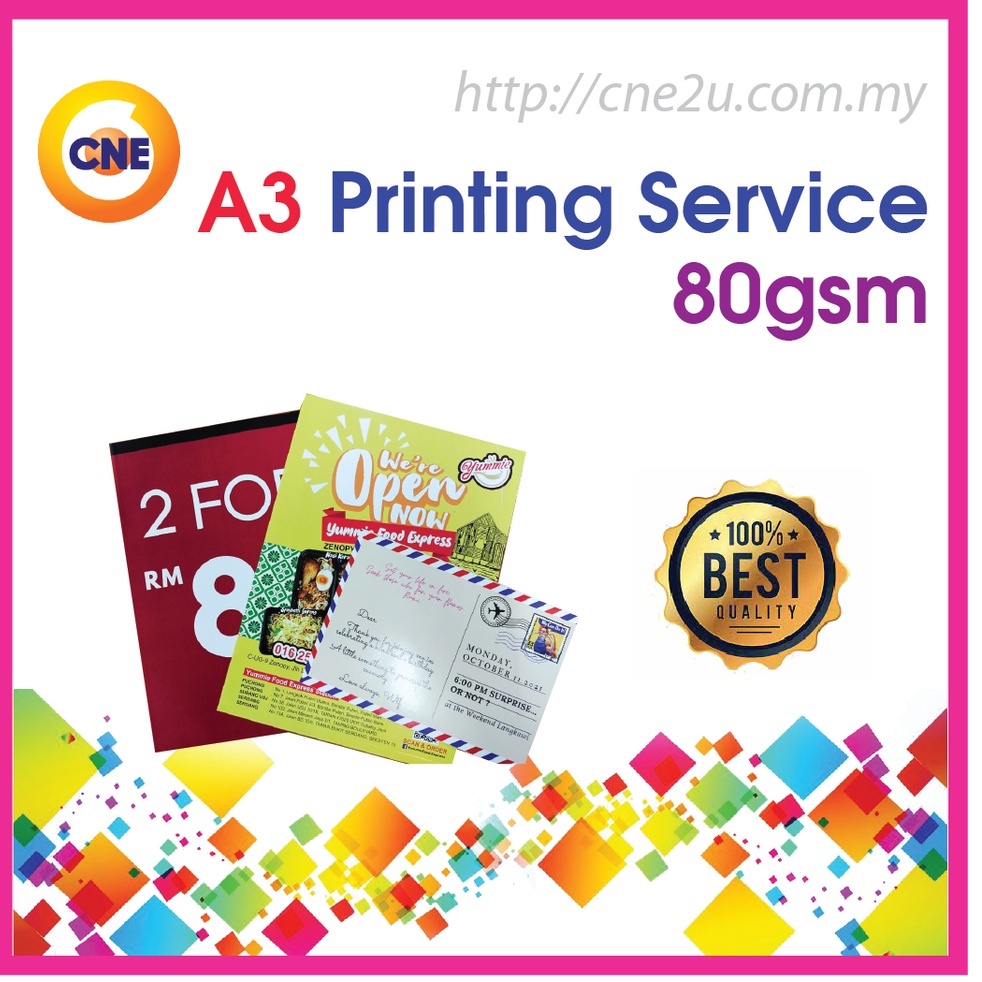 [PRINTING] A3 Printing A3 Copy Printing Service (Full Colour, 80gsm ...