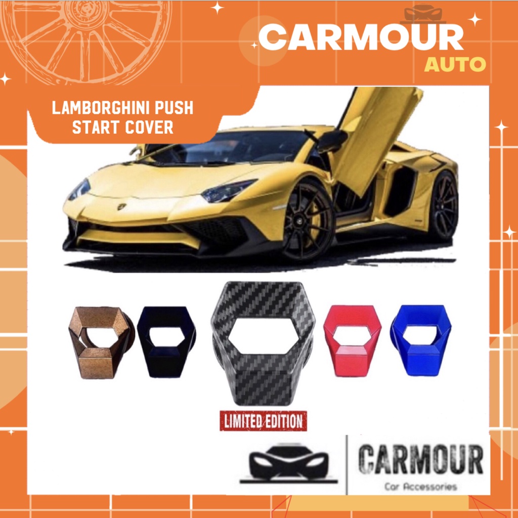 🔥READY STOCK🔥Lamborghini Design Push Start Button Cover Modification ...