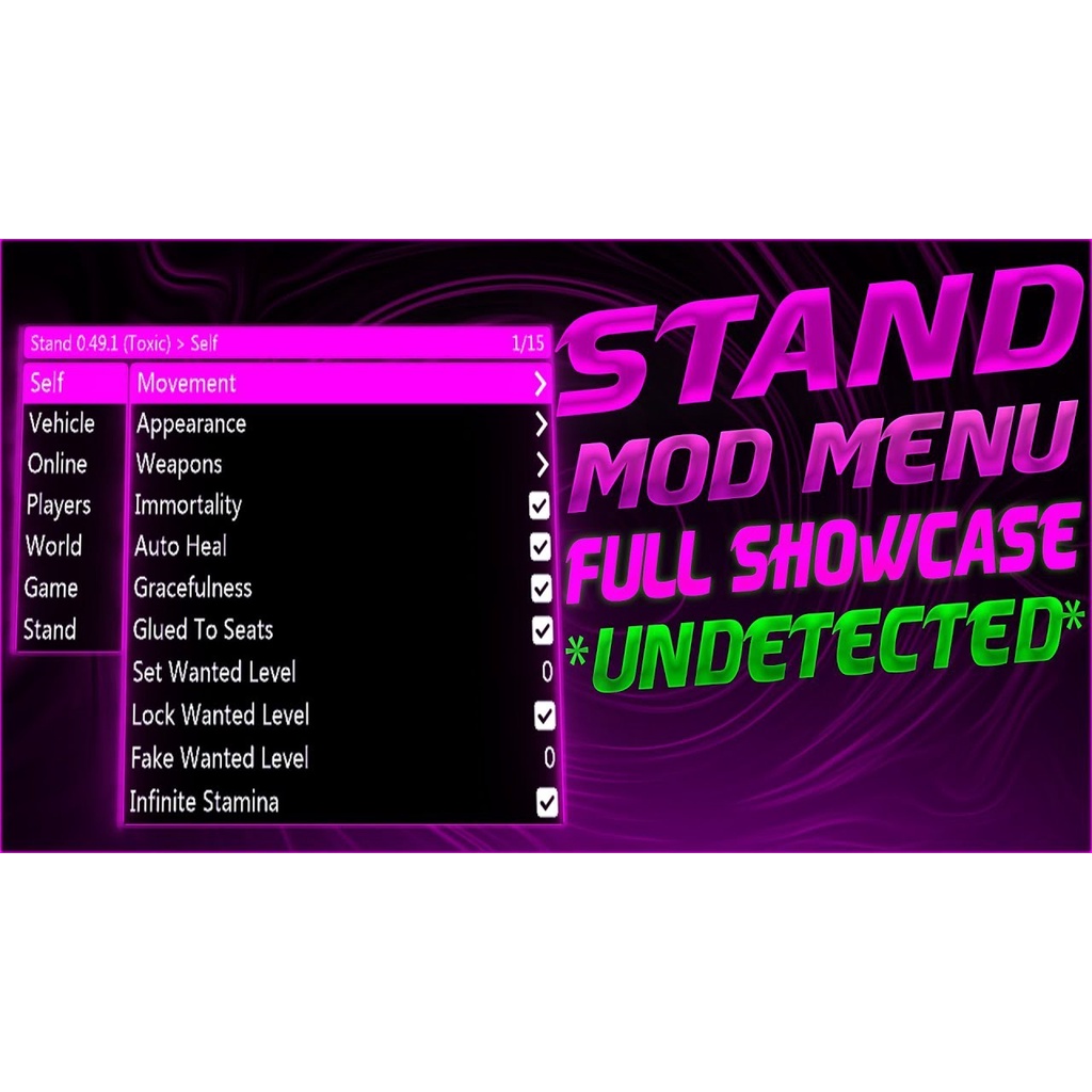 Gta Online Mod Menu | STAND menu | Undetected | Life time | Grand Theft ...