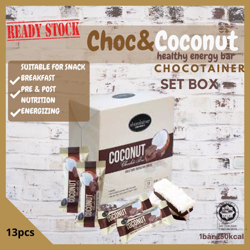 CHOCOTAINER COCONUTS ENERGY BAR 50G x 1 BOX (12 Pieces) / ENERGY ...