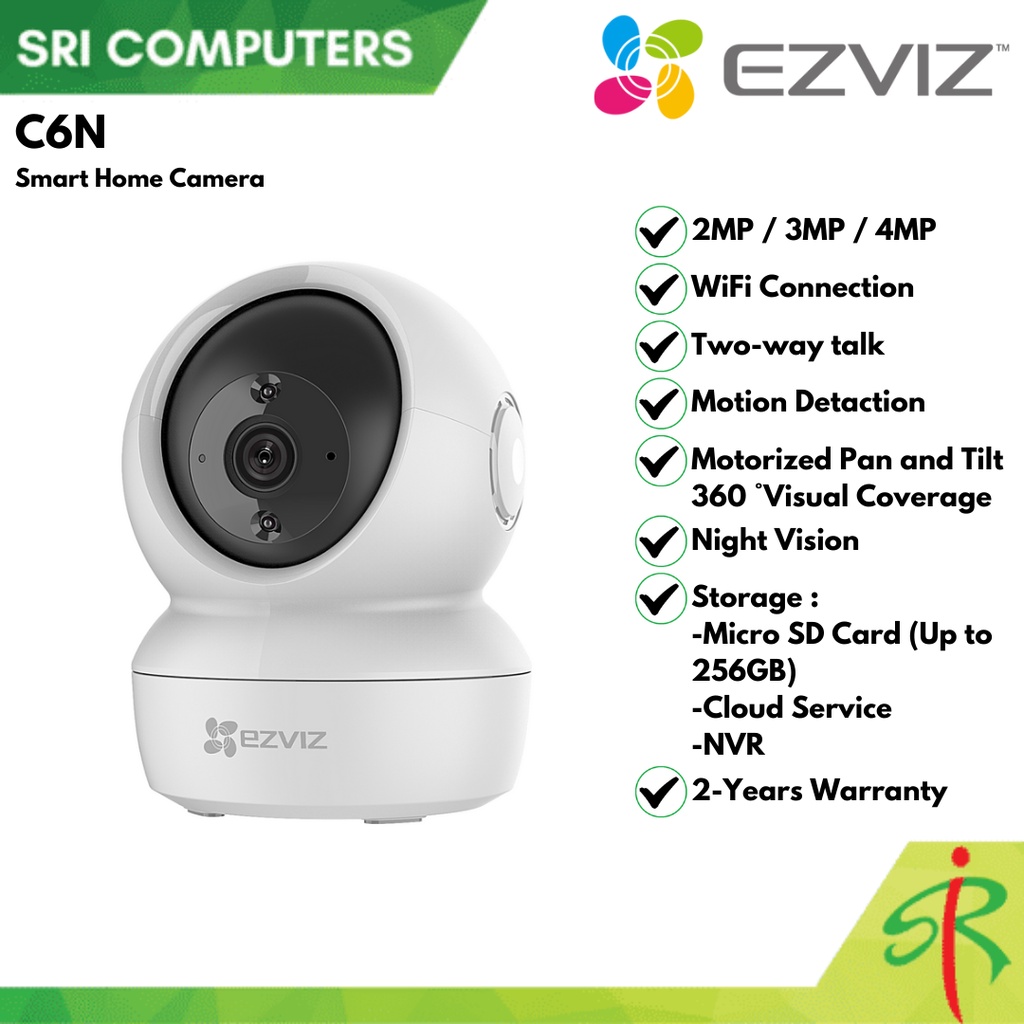 Ezviz C6N (2MP / 3MP / 4MP) Smart Home Camera [2-YEARS WARRANTY ...