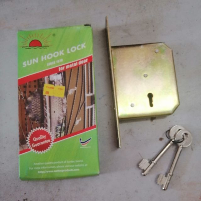 Sun Hook Lock For Metal Door 2pcs Key | Shopee Malaysia
