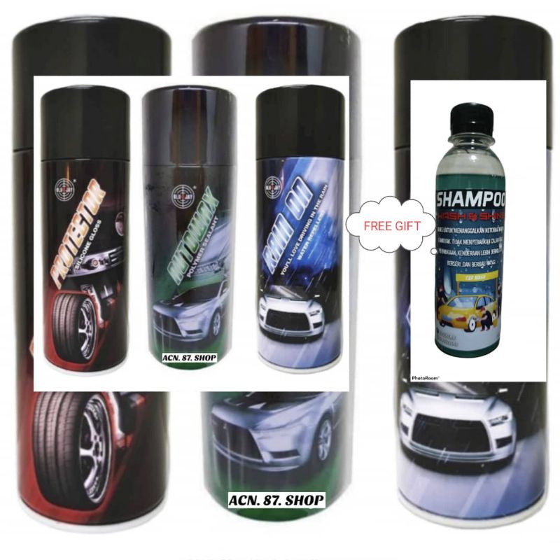 1 SET BLUJAY (RAIN ON & PROTECTOR & AUTOWAX ) | Shopee Malaysia