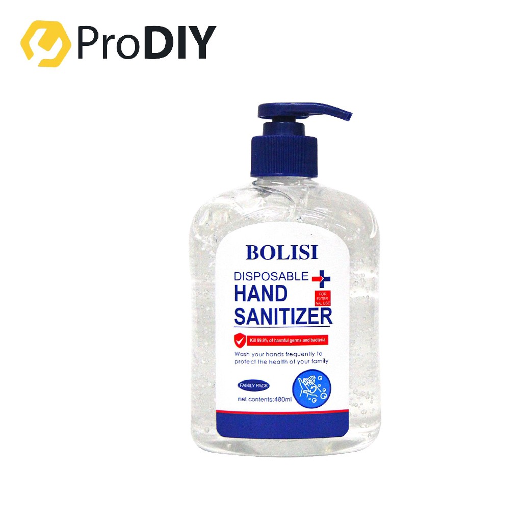 BOLISI Disposable Hand Sanitizer Sanitiser 75% Alcohol Antibacterial ...