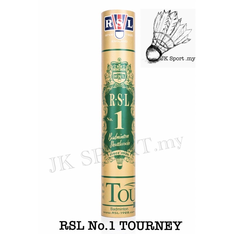RSL GOLD TOURNEY NO.1 Badminton Shuttlecock ( Speed 77 | Original From RSL ) | Shopee Malaysia