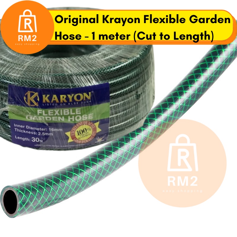 Original Krayon Flexible PVC Green Hose 1m / Garden Hose 1m / Pipe ...