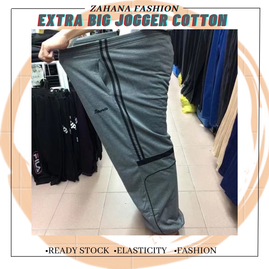🔥Ready Stock🔥Extra Big Plus size Men's Fat Casual Sports Stretch Pants ...