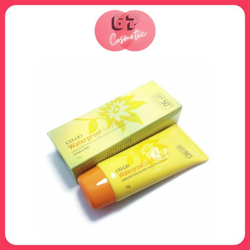 Cellio WATERPROOF DAILY SUN CREAM SPF50 + PA + + + | Shopee Malaysia