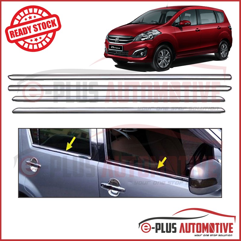 Proton Ertiga Chrome Stainless Steel Door Belt Moulding Window Trim (4 ...