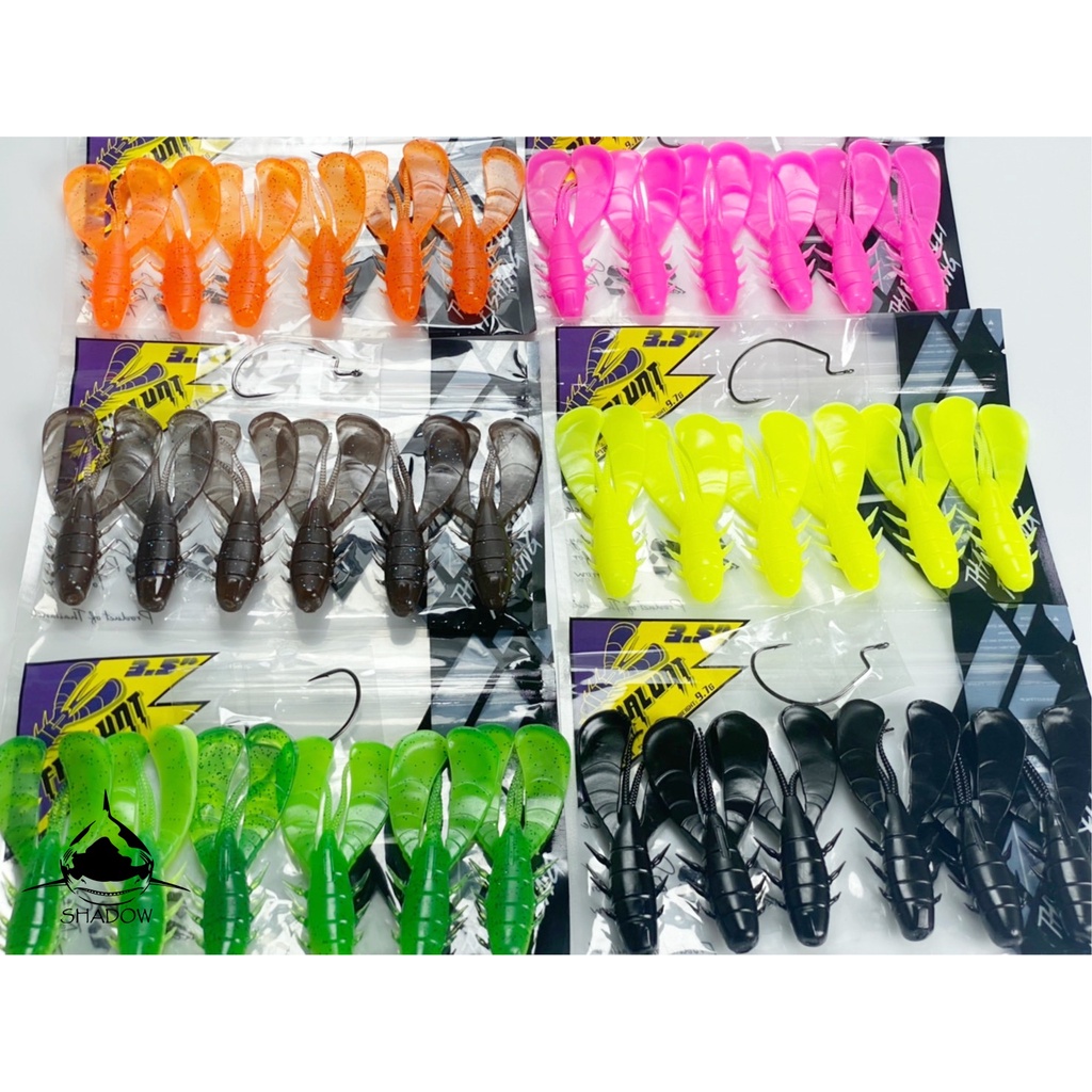 Blue Rubber Lures Flunt 2021 WORM HOOK Bait Fish WIDE Belly GAP ...