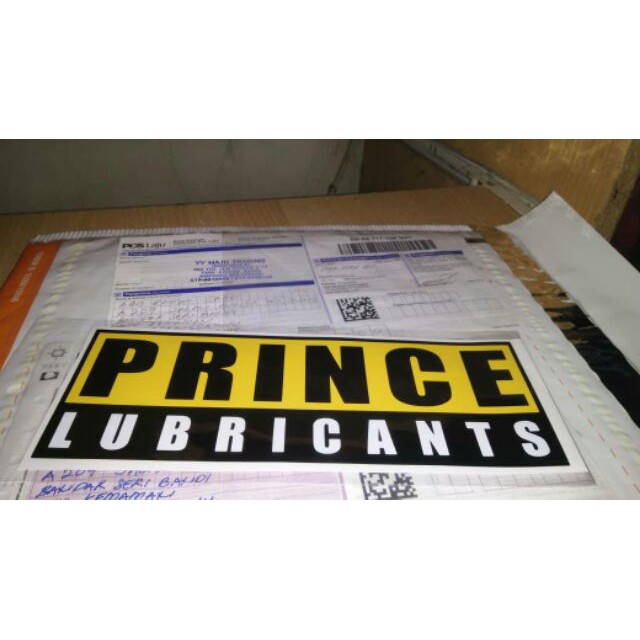 sticker kereta/mainan budak/ PRINCE LUBRICANT STICKER / STIKER MOTOR ...