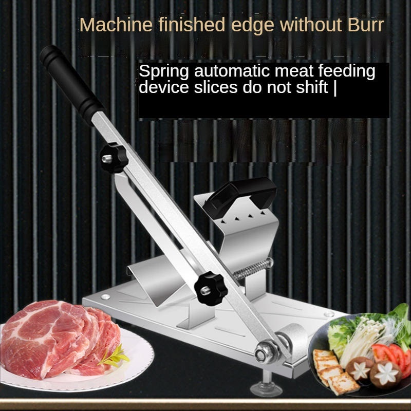 Frozen Meat Slicer Cutter, Fully Stainless Steel Can Manual Adjustable ...