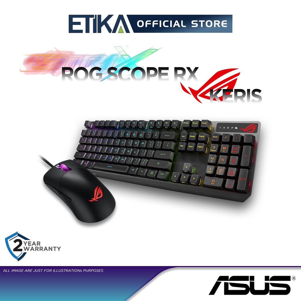 [ Bundle Set ] Asus XA05 ROG Strix Scope RX Gaming Keyboard + Asus P509 ...