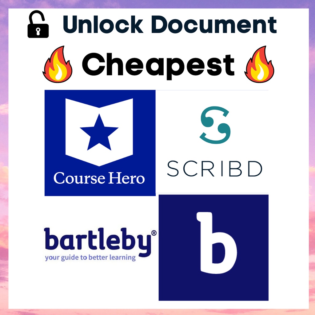 Course Hero Bartleby Scribd Unlock Document Unlock Answer Unblur Answer Download Service ...