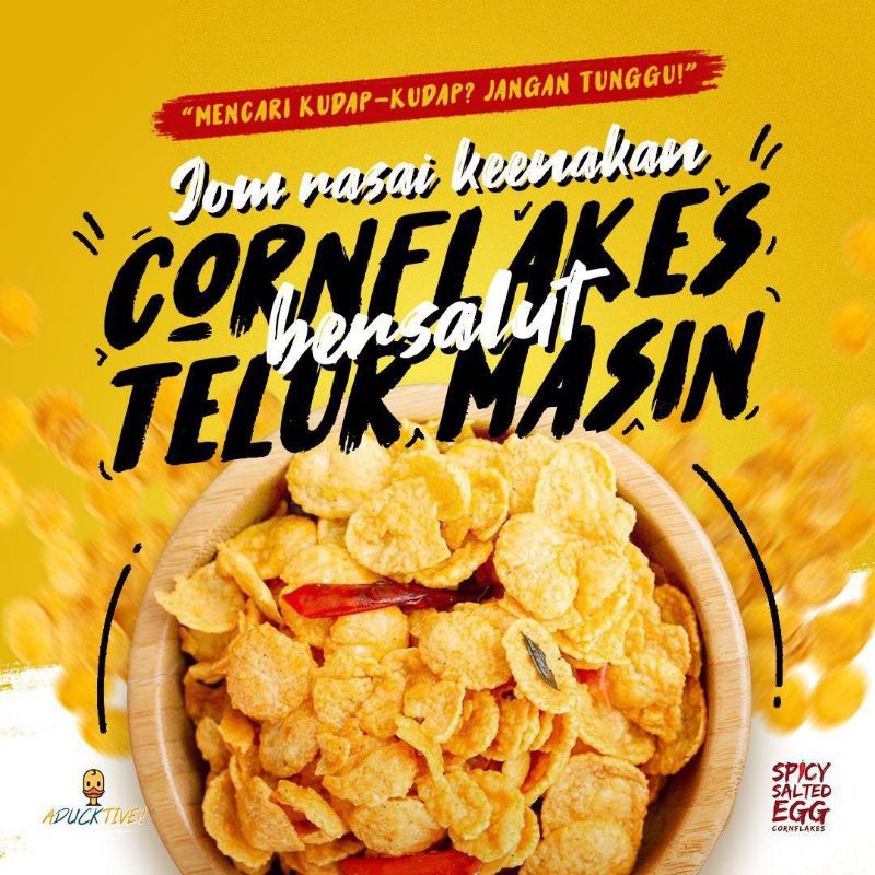 Aducktive Spicy Salted Egg Cornflakes | Shopee Malaysia