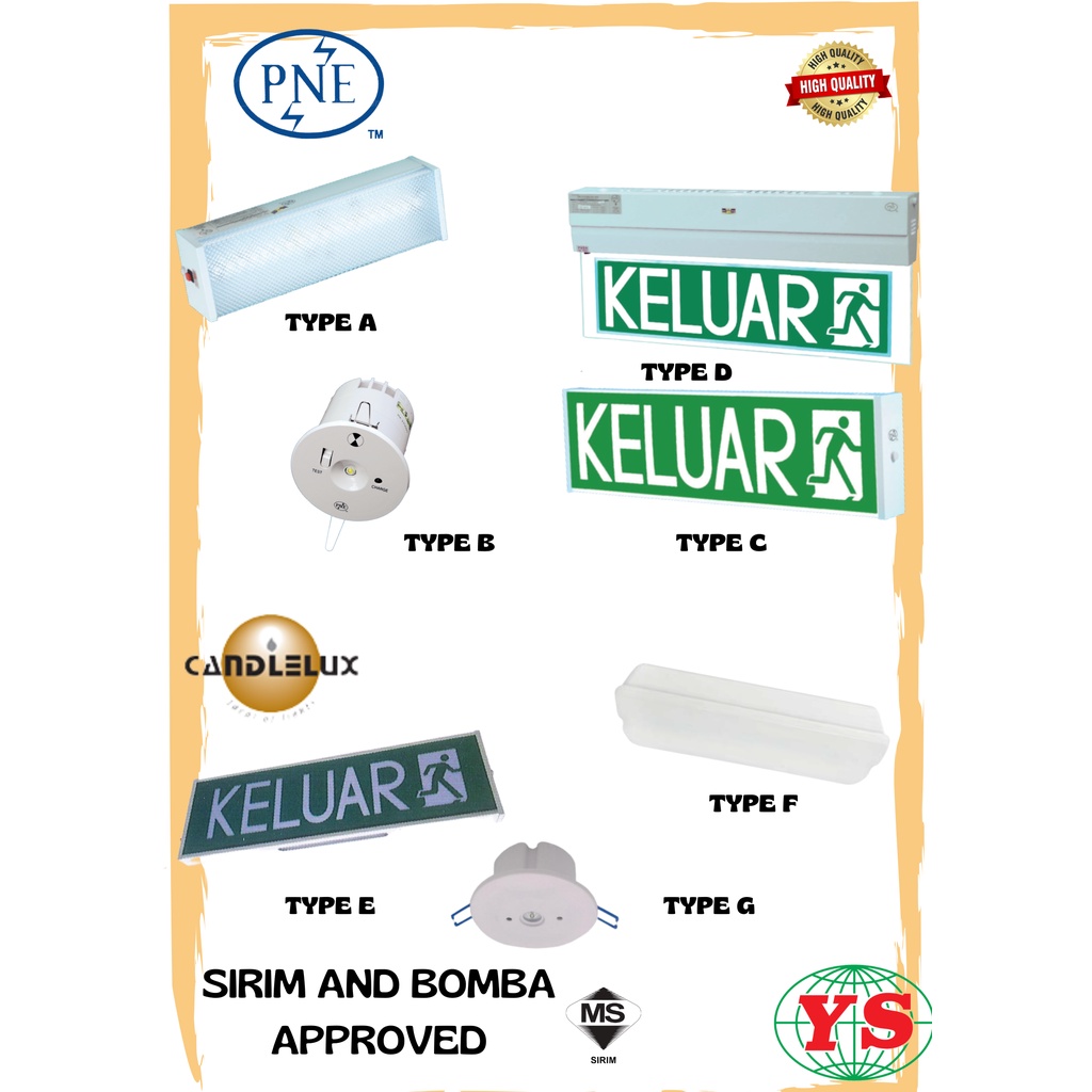 [SIRIM/BOMBA APPROVED] LED EMERGENCY LIGHT/RECESSED EMERGENCY LIGHT ...