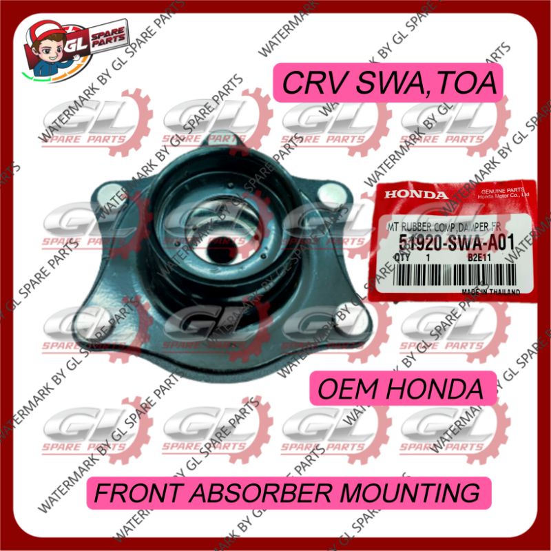 FRONT ABSORBER MOUNTING (OEM) HONDA CRV SWA TOA (51920-SWA-A01 ...
