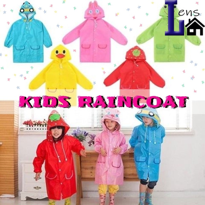 Kid Children Rain Coat Cute Animal Rainwear Funny Style Raincoat ...