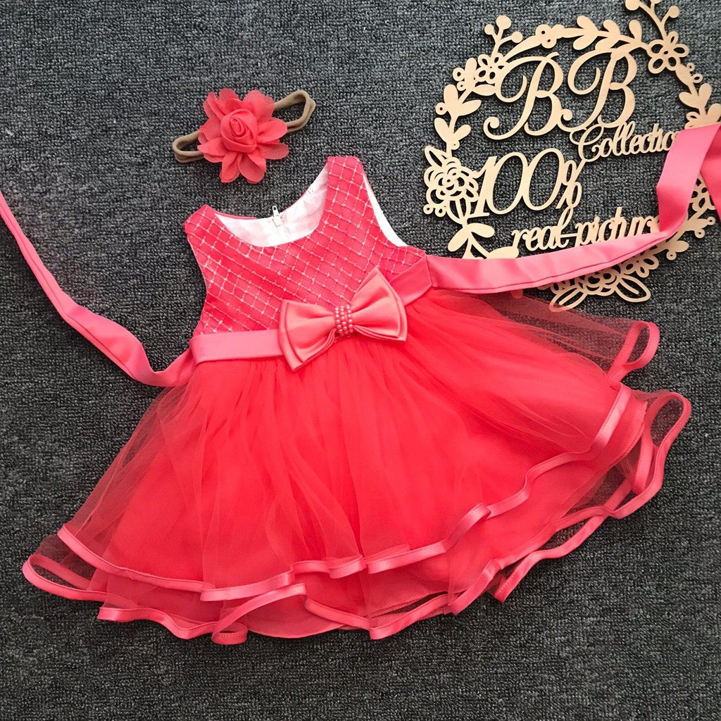 6M-3Y 320 Baby Newborn Princess Sleeveless Gown Dress Kids with ...