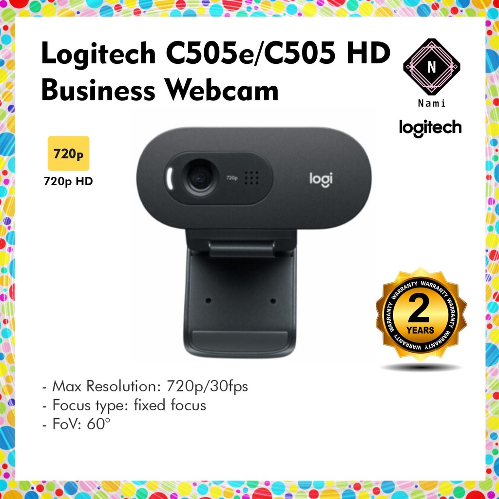 Logitech C505e/C505 HD Business Webcam with Clear Natural Audio Long ...