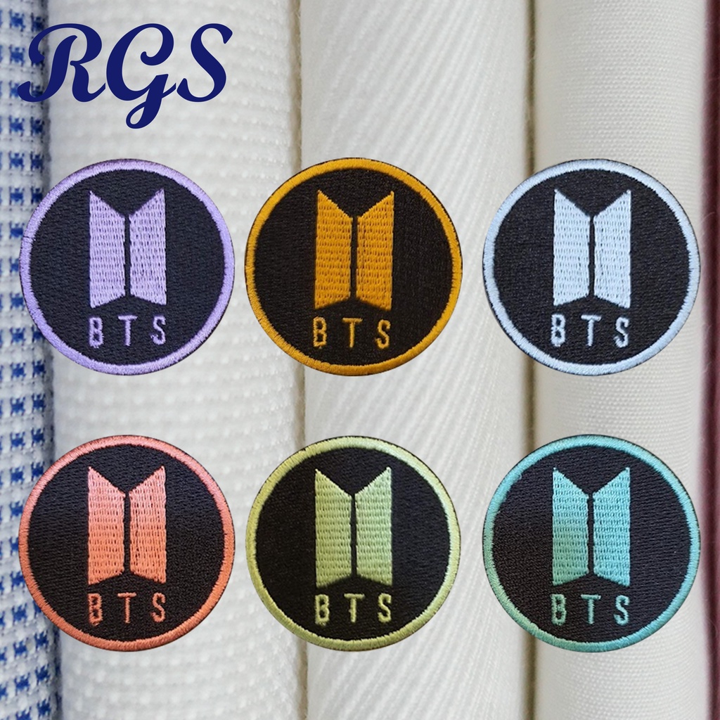 BTS Logo Sew On Iron On Embroidered Patches Patch Jahitan Embroidery ...