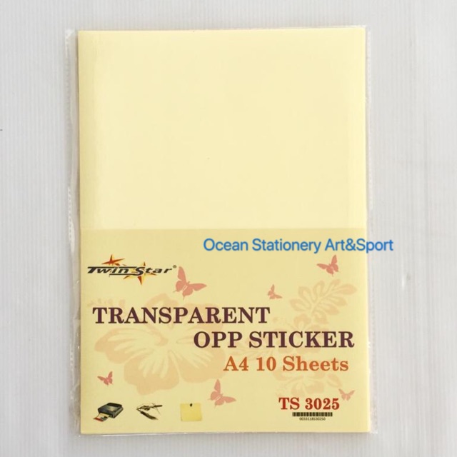 Twin Star Transparent Opp Sticker A4 10Sheets | Shopee Malaysia