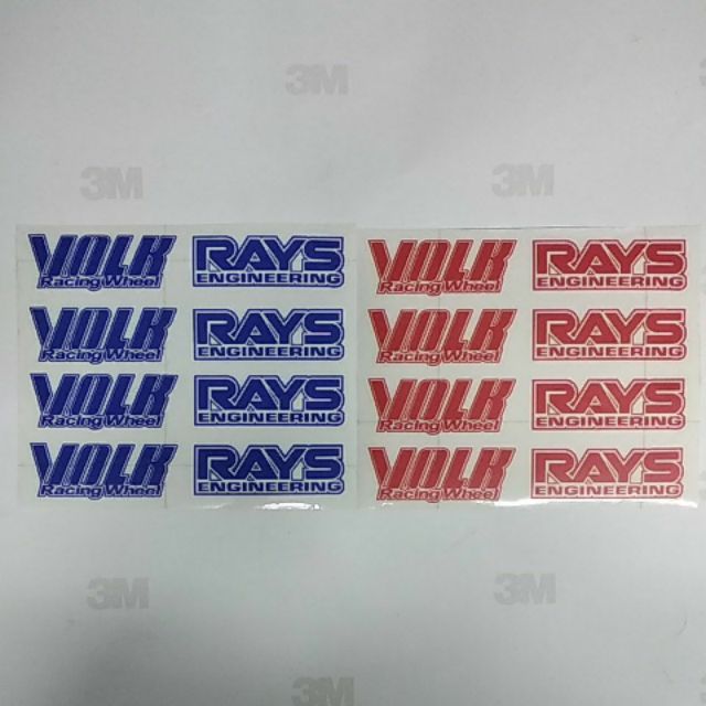 VOLK RAYS Racing Wheel Sticker RAYS Engineering Sticker (Set) | Shopee ...