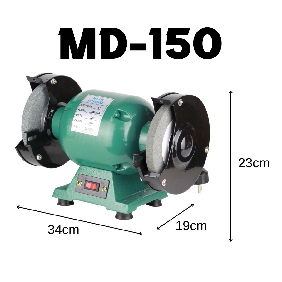 MD150 / MD200 Bench Grinder Set Tool 550W / 370W Desk Abrasive Wheel ...